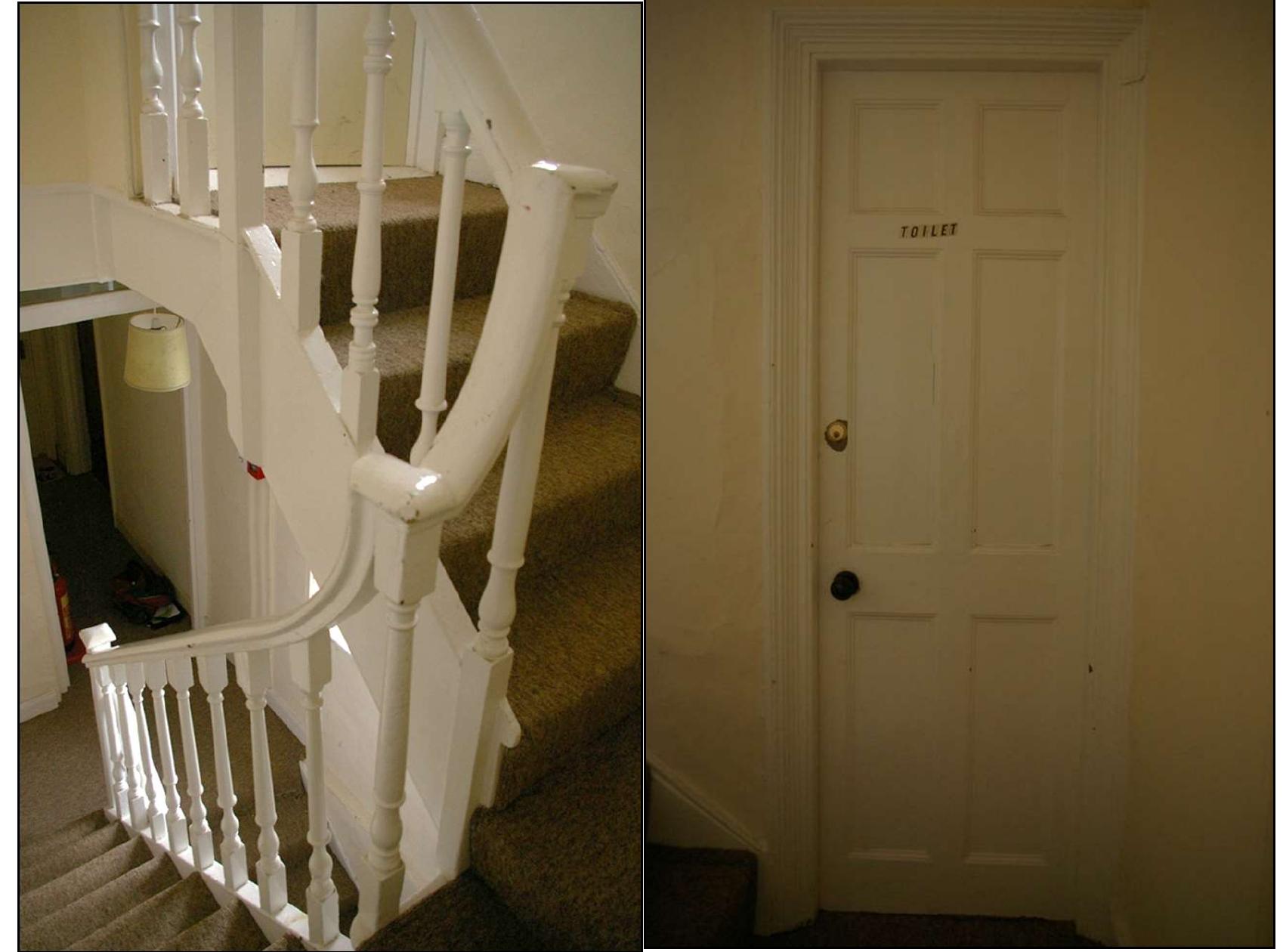 23. left: the third flight of stairs, showing the moulded