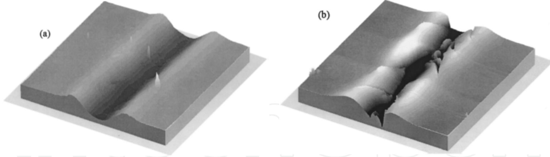 Visual illustrations of (a) plastic type and (b) fracture