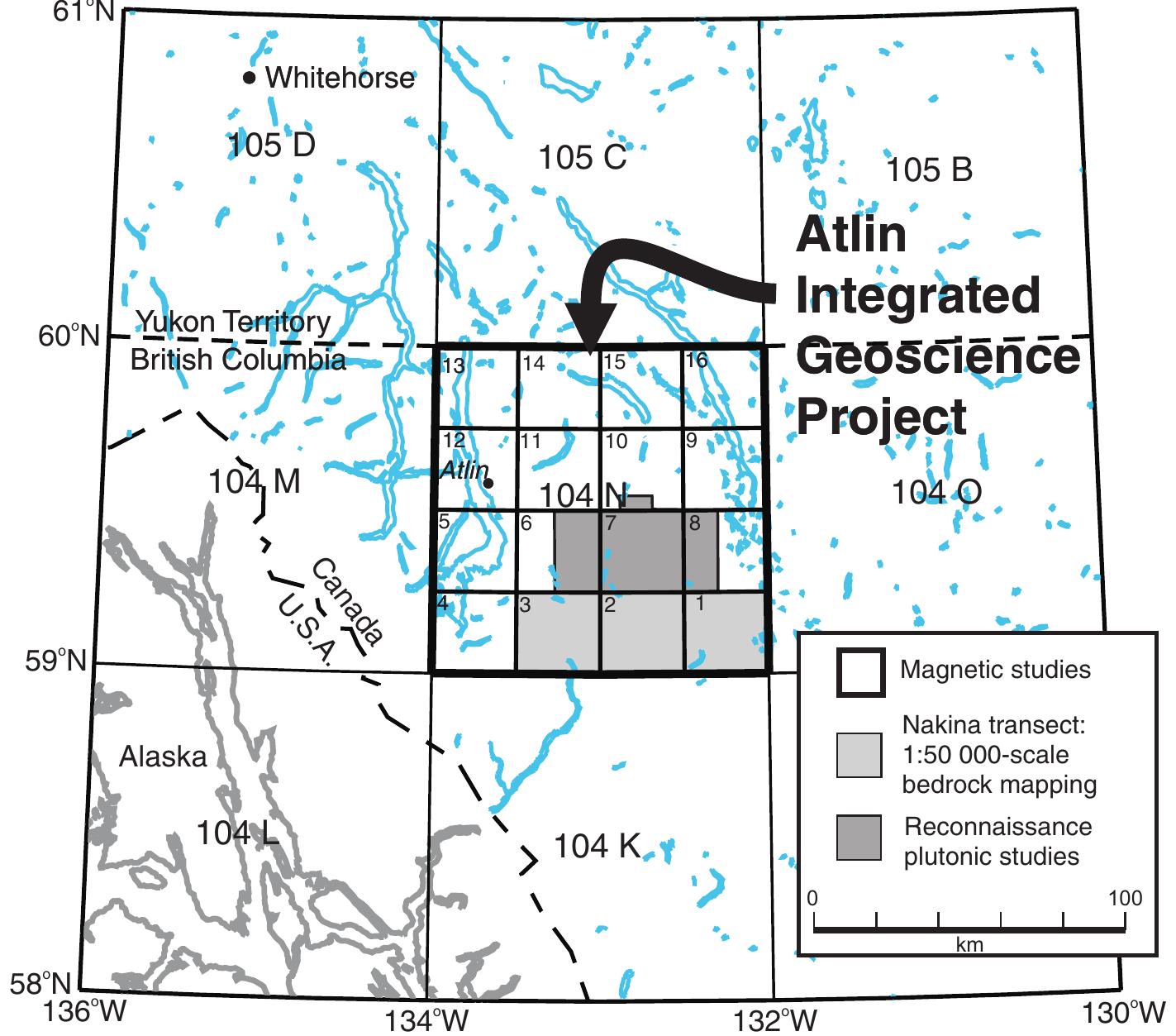 Detailed location map showing the areas investigated in the