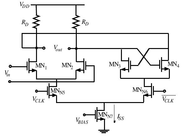 The circuit schematic of a cmos cml buffer. a current-mode