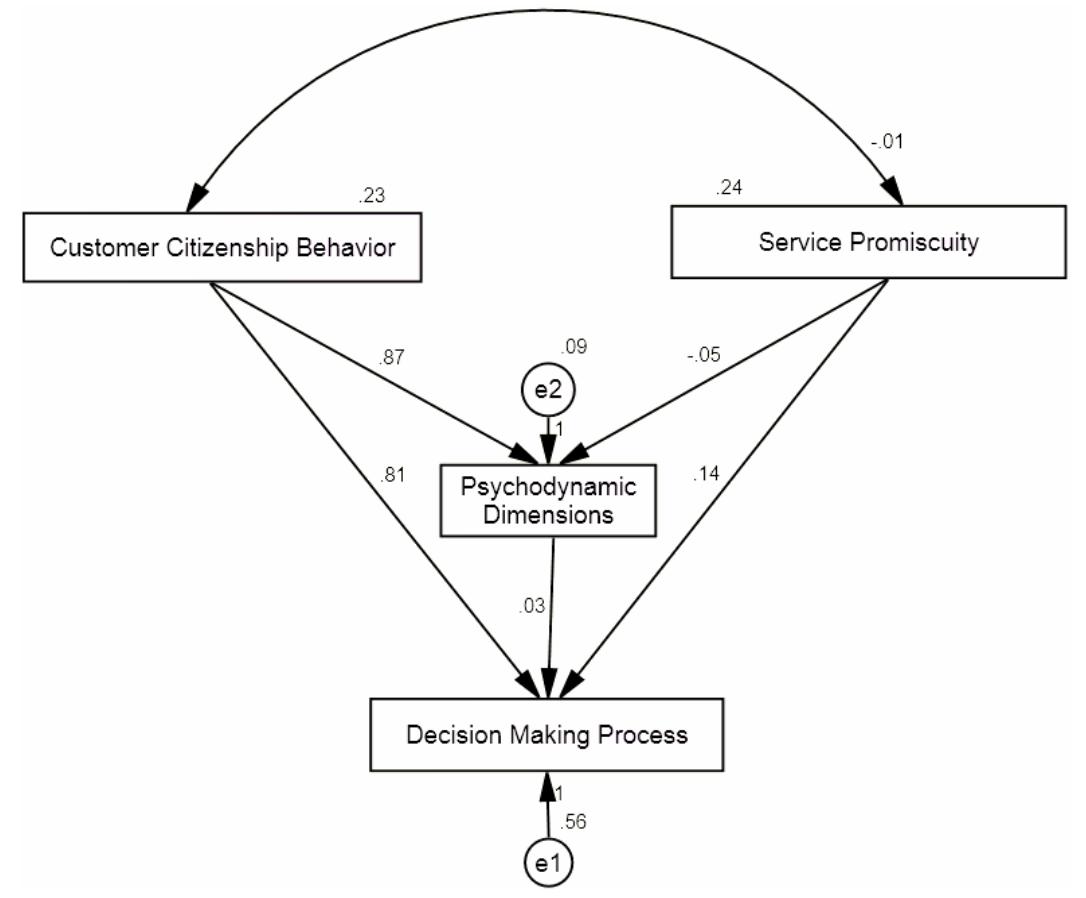 ‘igure 3 path diagram — moderation test of psychodynamic
