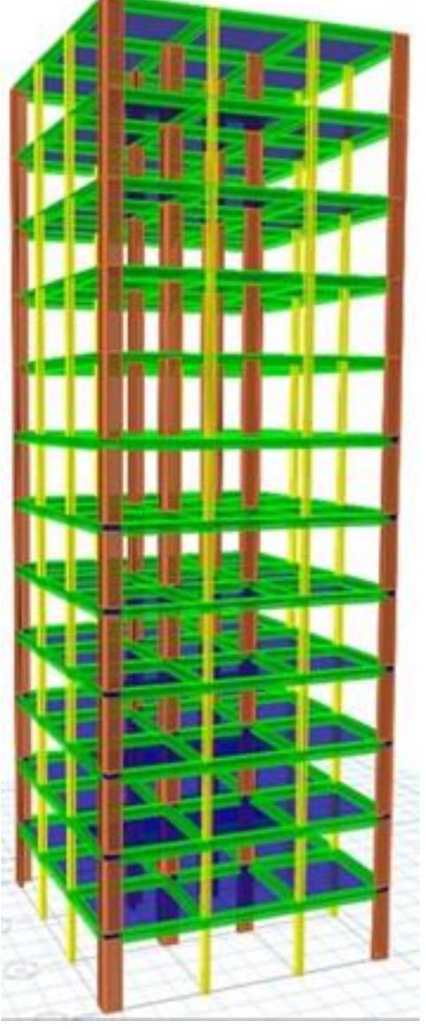 Etabs 3d models of shear wall bracing figure 8. etabs 3d