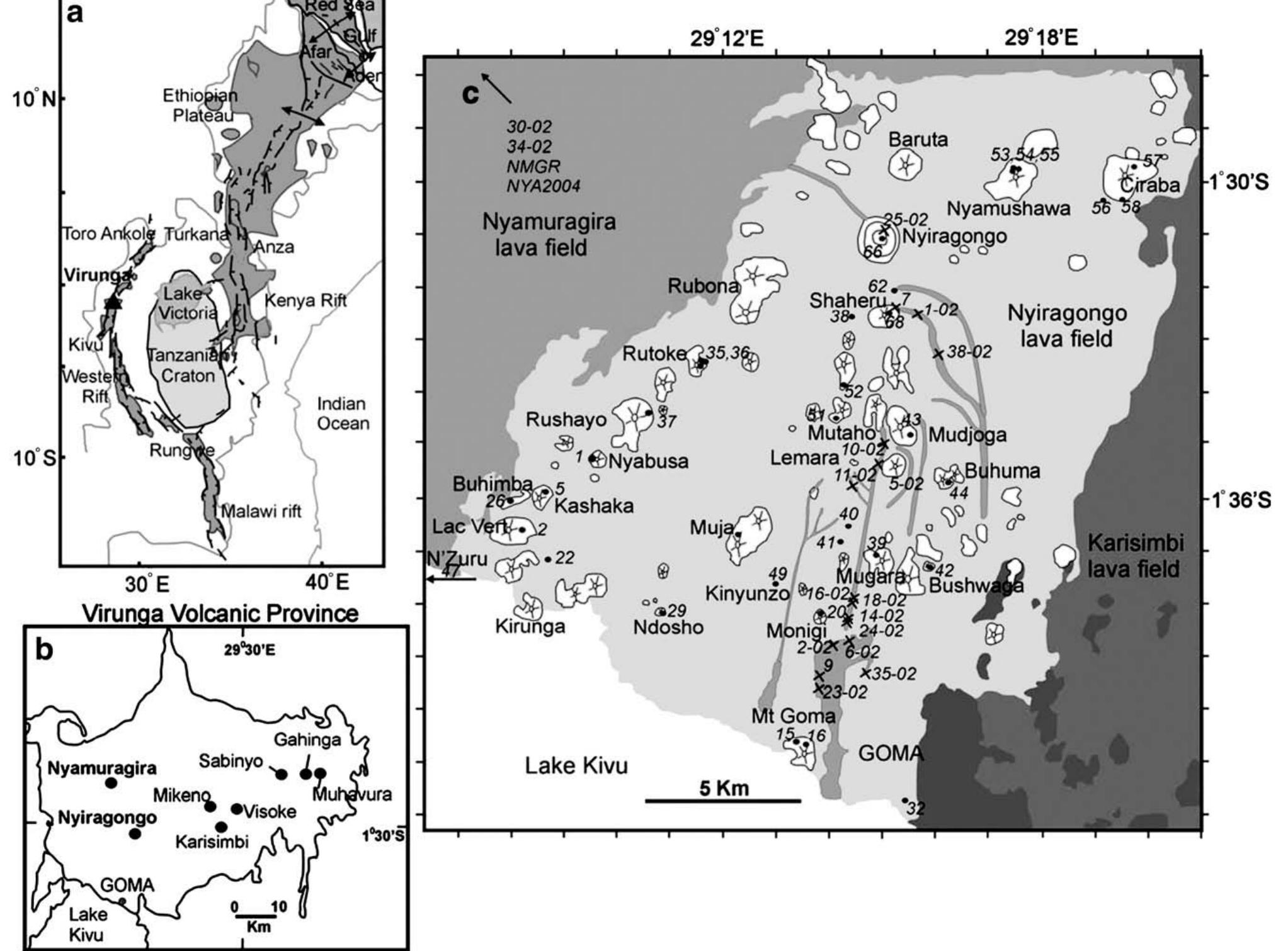 (a) simplified map showing the major structures of the east