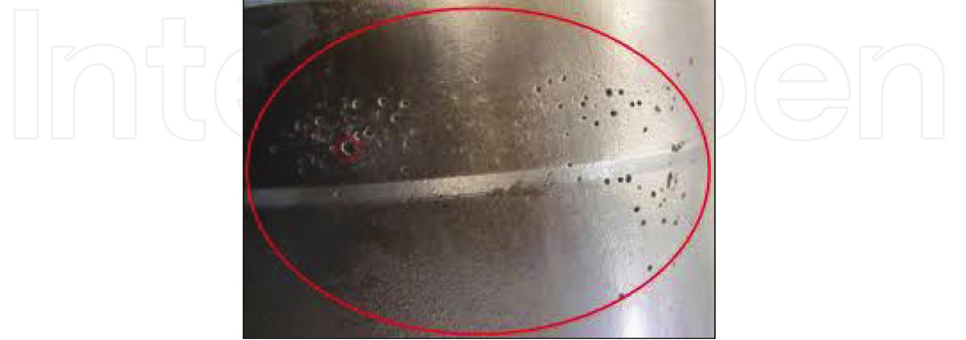 “e schematic representation of cavitation corrosion. a >