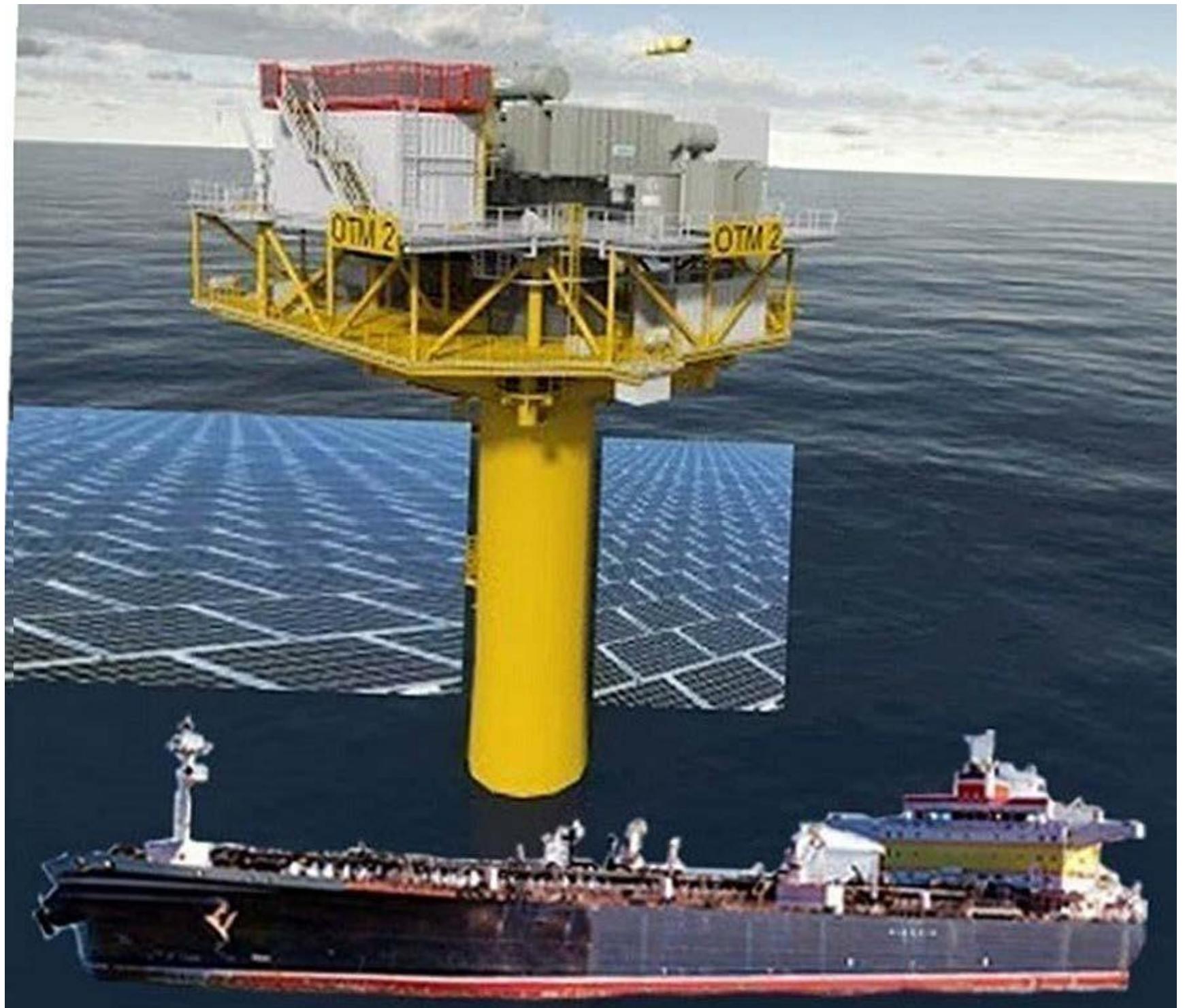 1. illustration of an offshore electric charging station