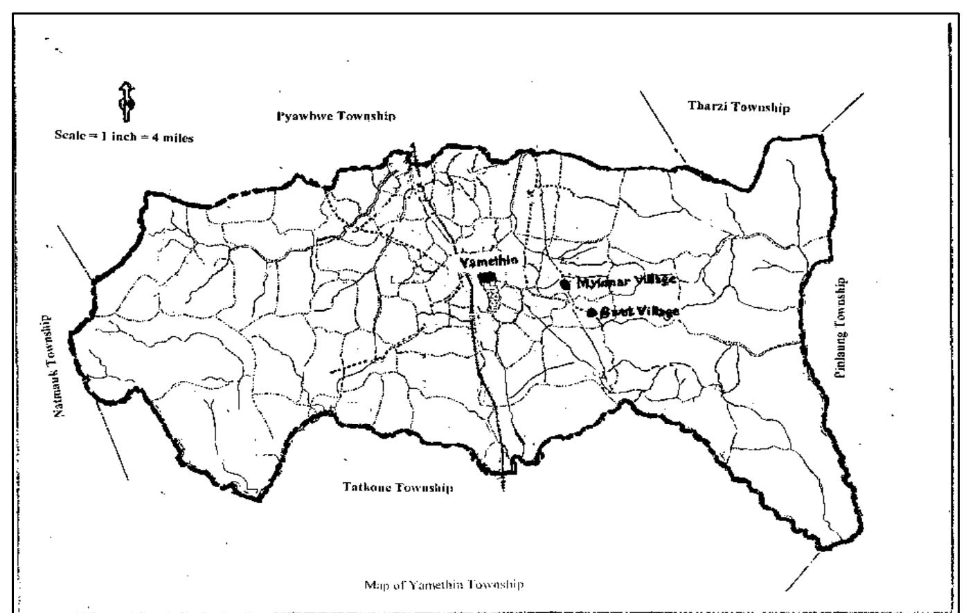 Study areas in the regions of central, myanmar figure 5 map