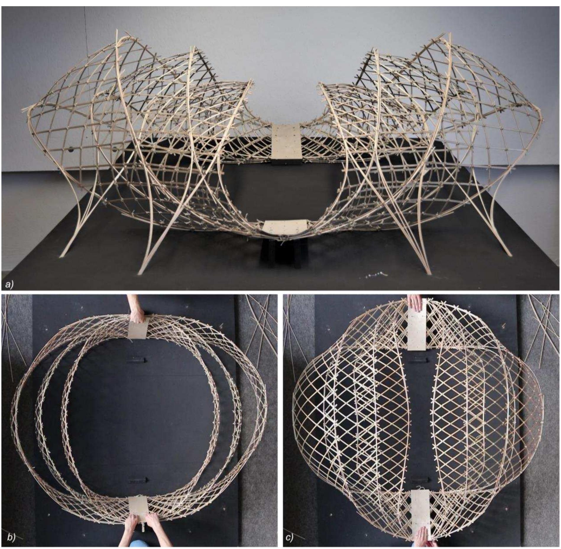 The sail, a geodesic grid structure on three partly