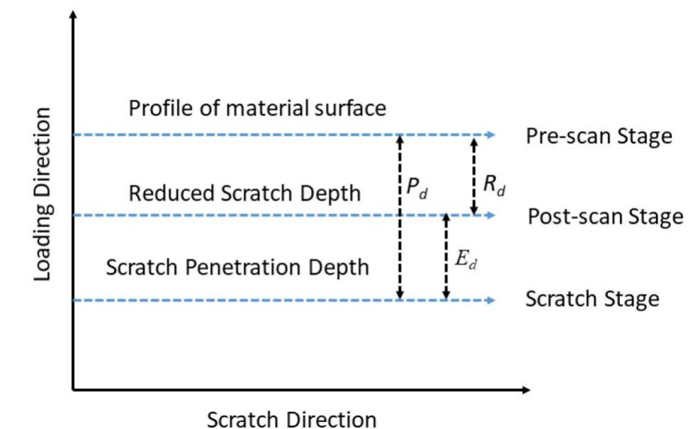 Schematic representation of three different stages of the