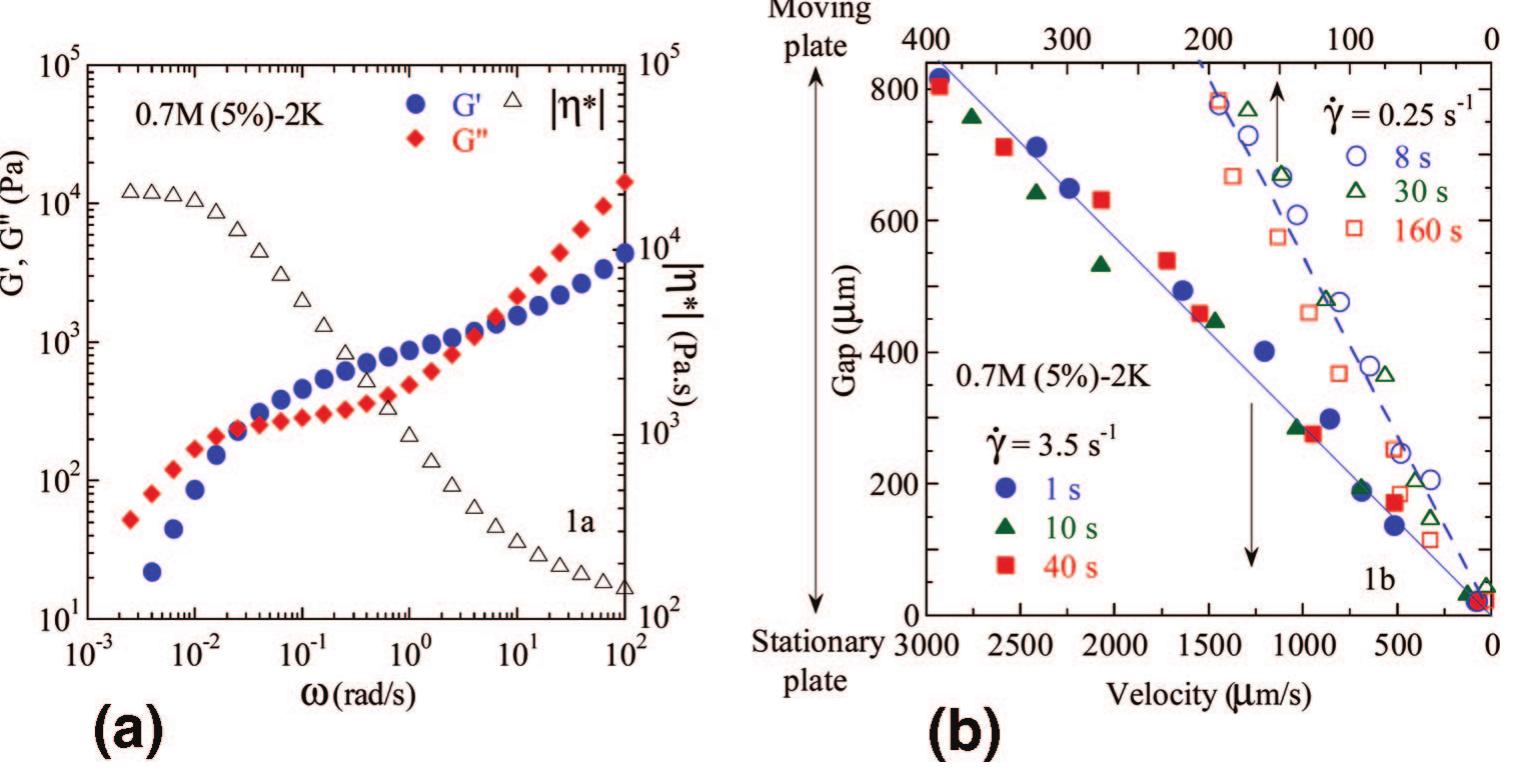 (a) dynamic storage modulus g’, loss modulus g’”, and