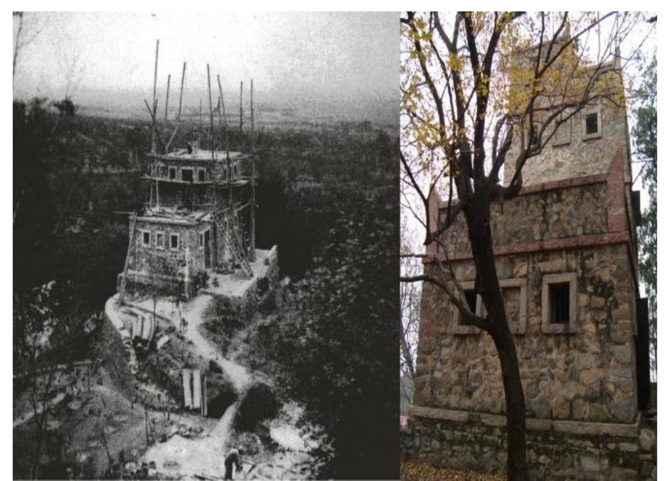 Old and recent photos of the watchtower at bei family