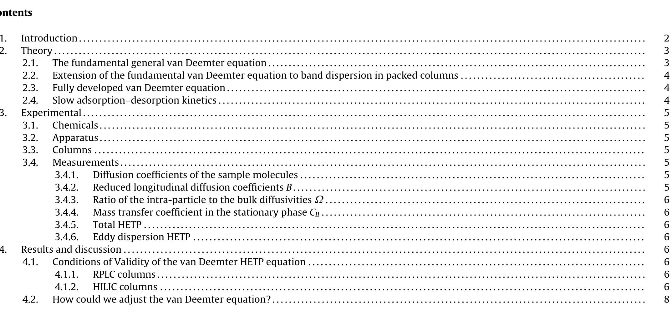 (PDF) The van Deemter equation: Assumptions, limits, and adjustment to ...