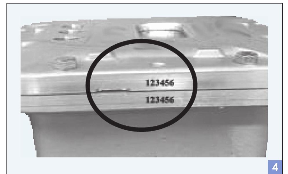 Typical match-machined marking on enclosure. the bolts that