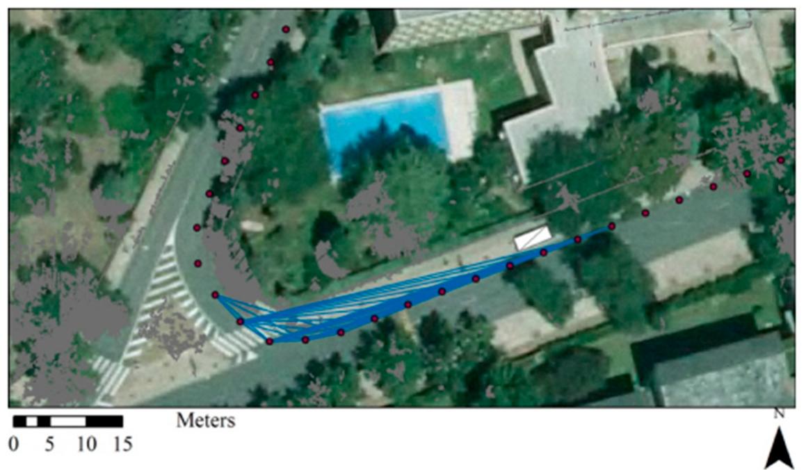 Available sight distance for a stopping maneuver of cyclists