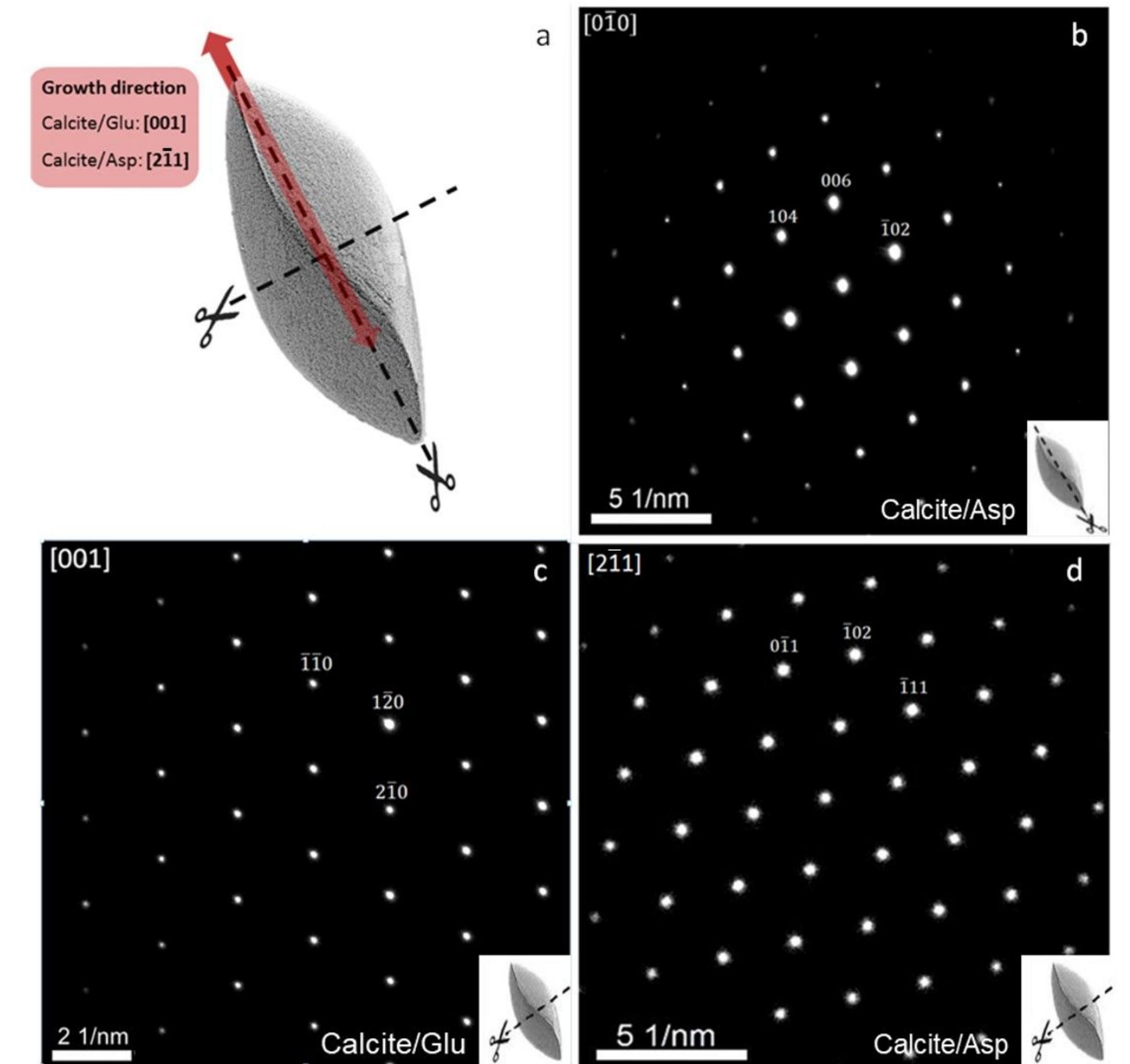 Electron diffraction analysis. (a) schematics of a crystal
