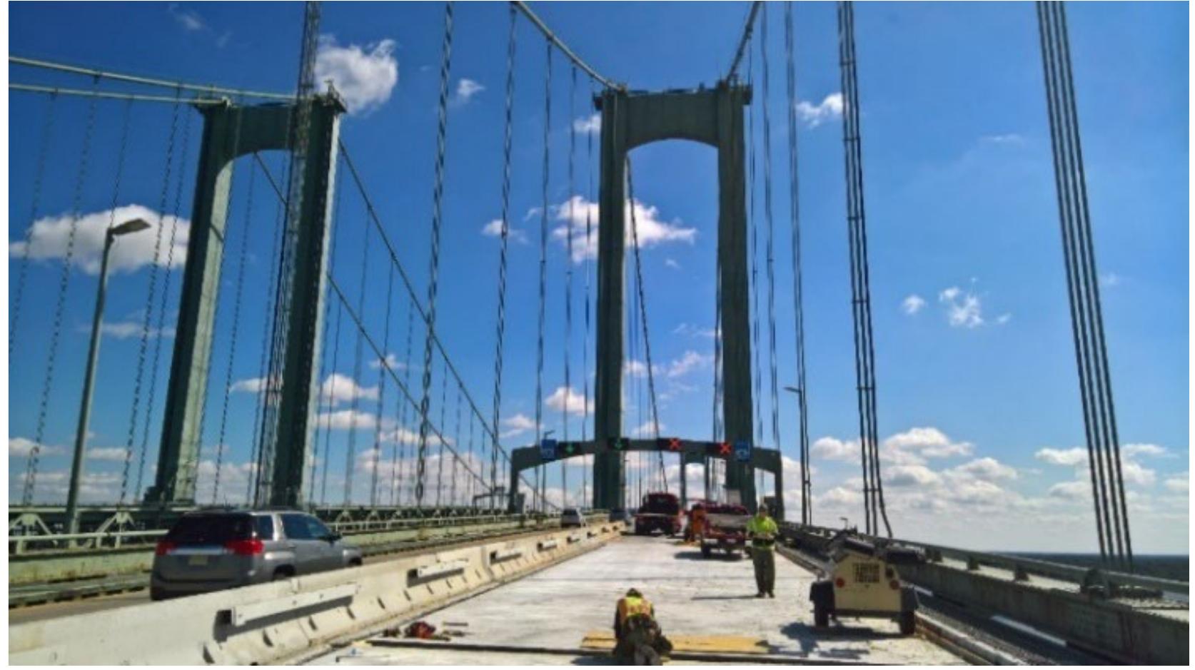Photo. hydrodemolition of the bridge deck of the commodore