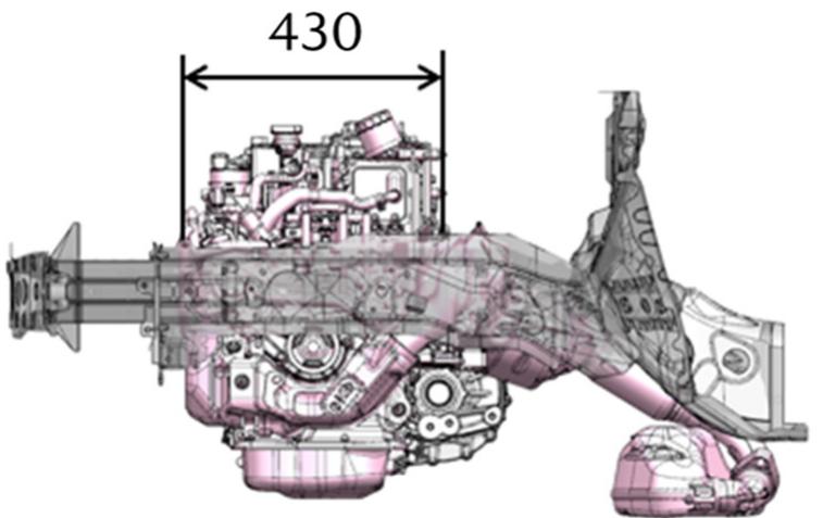 Transverse line frame direction layout