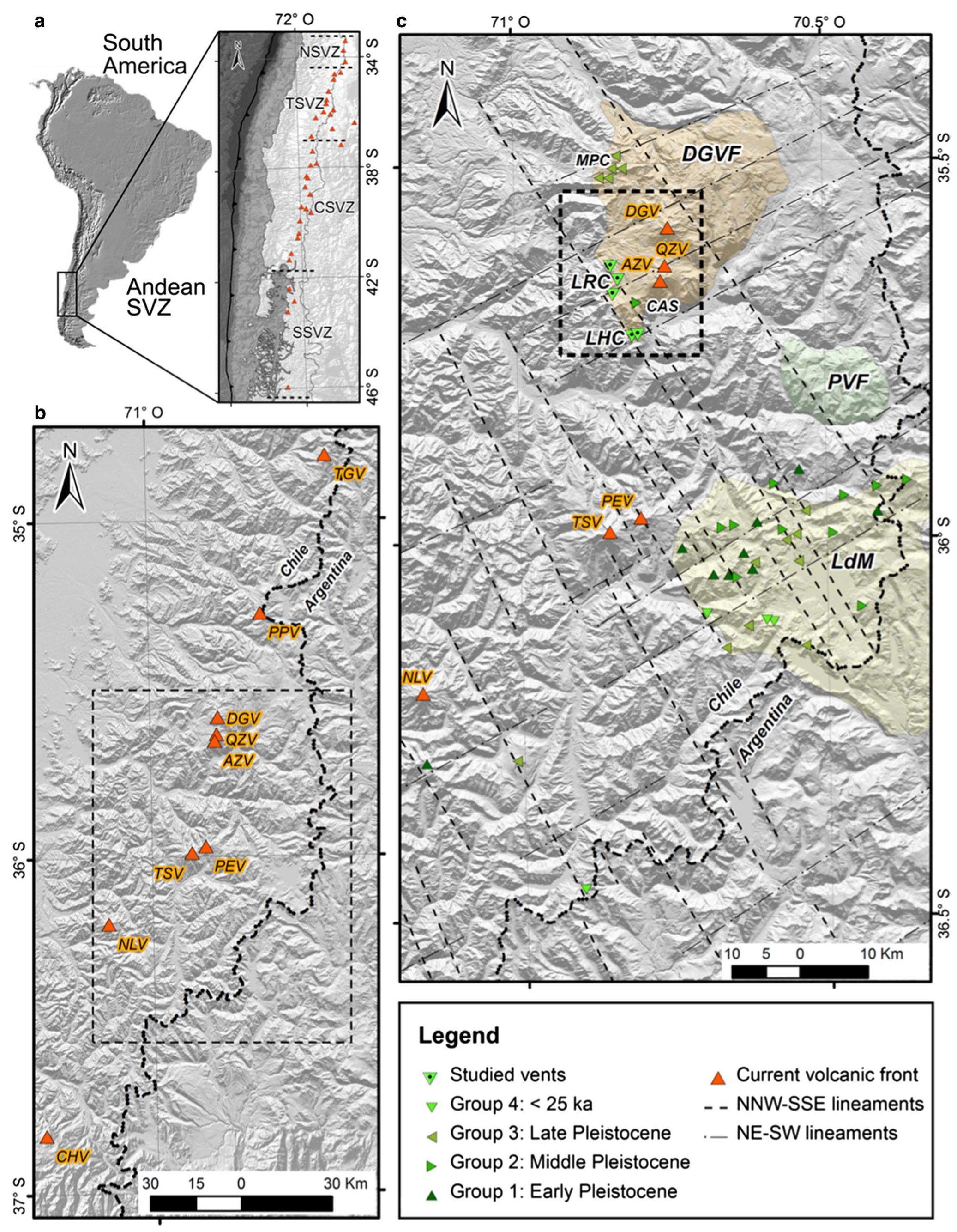 Figure 1 - Mafic monogenetic vents at the Descabezado Grande