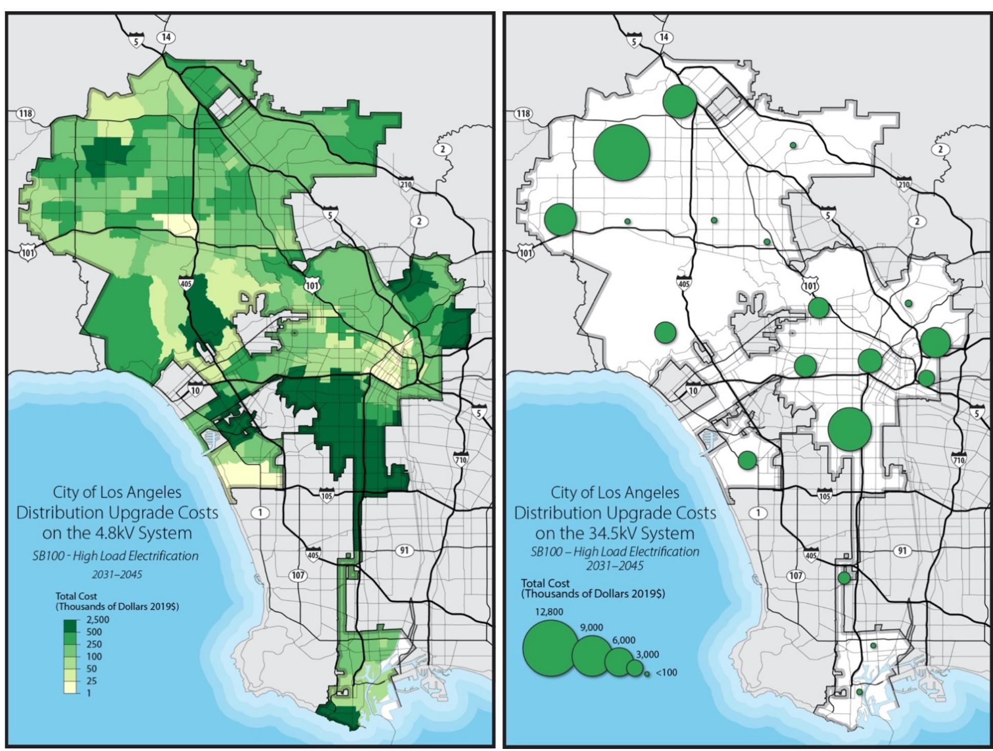 Map of distribution system upgrade investments for the 4.8kv