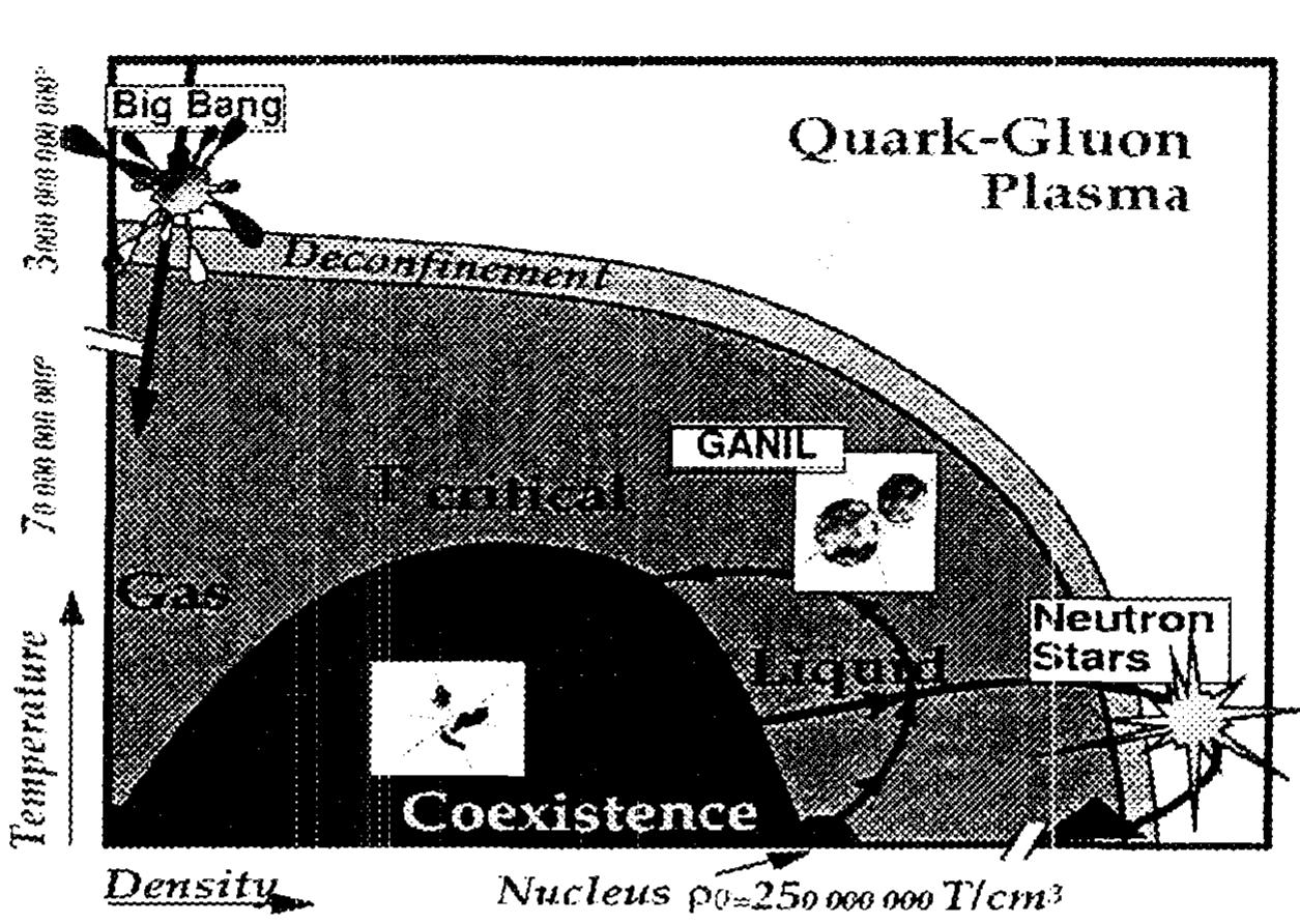 Nuclear phase diagram in the temperature density plane. at
