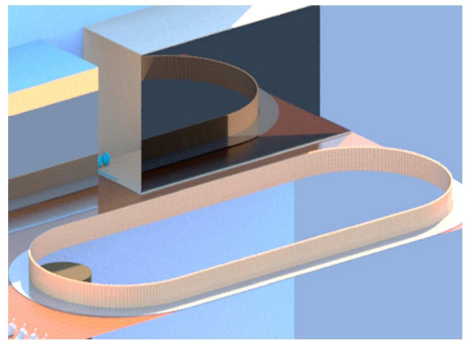 The second-floor running track 3d rendering the running