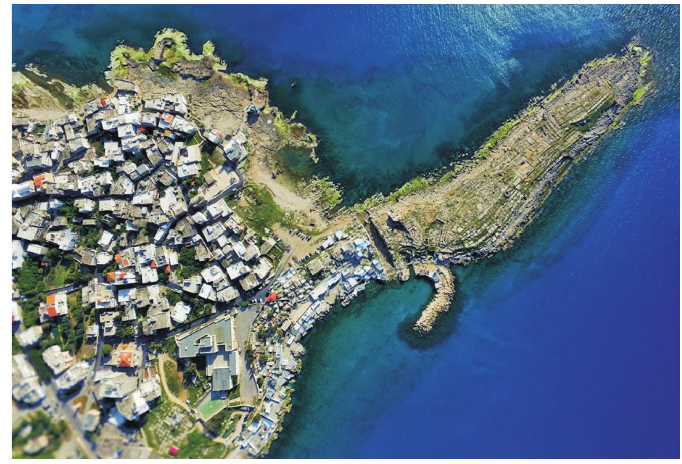 A map showing the location of anfeh and its surroundings.