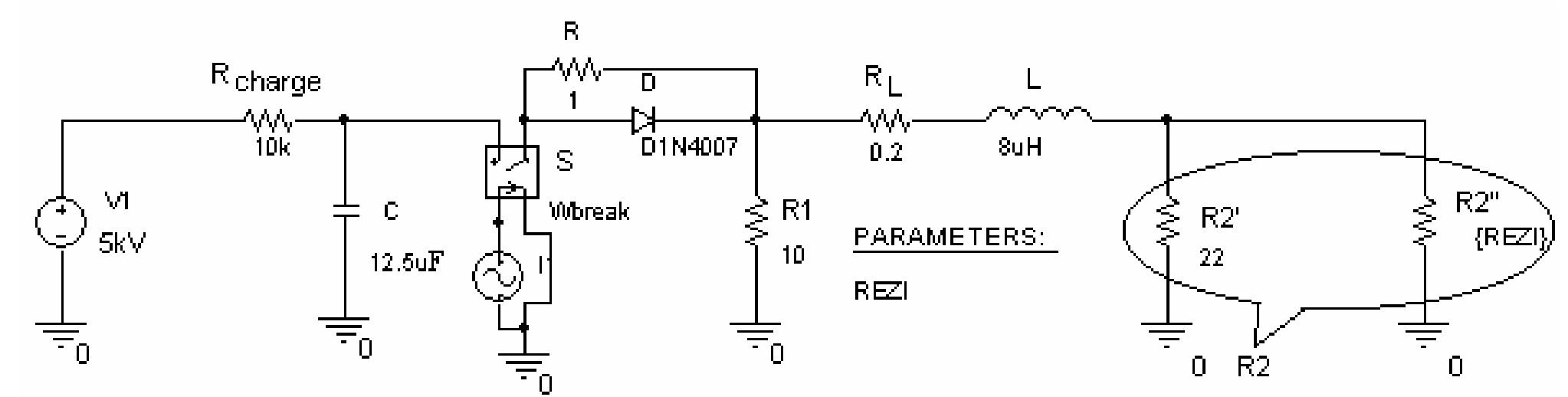 Schematic of the generator for spice simulation.