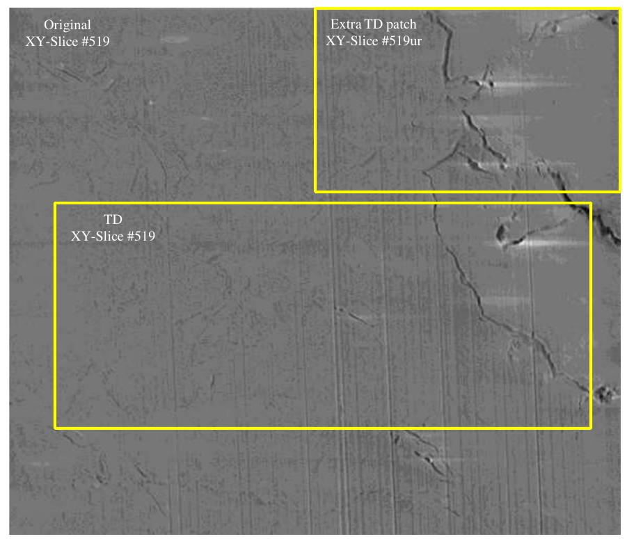 Location of the extra labeled patch #519ur of the original