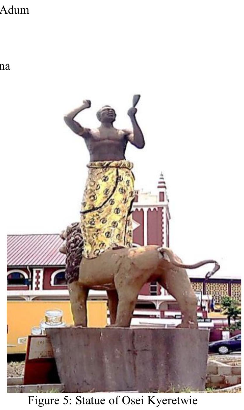 The statue constitutes a human figure, gong-gong, lion,