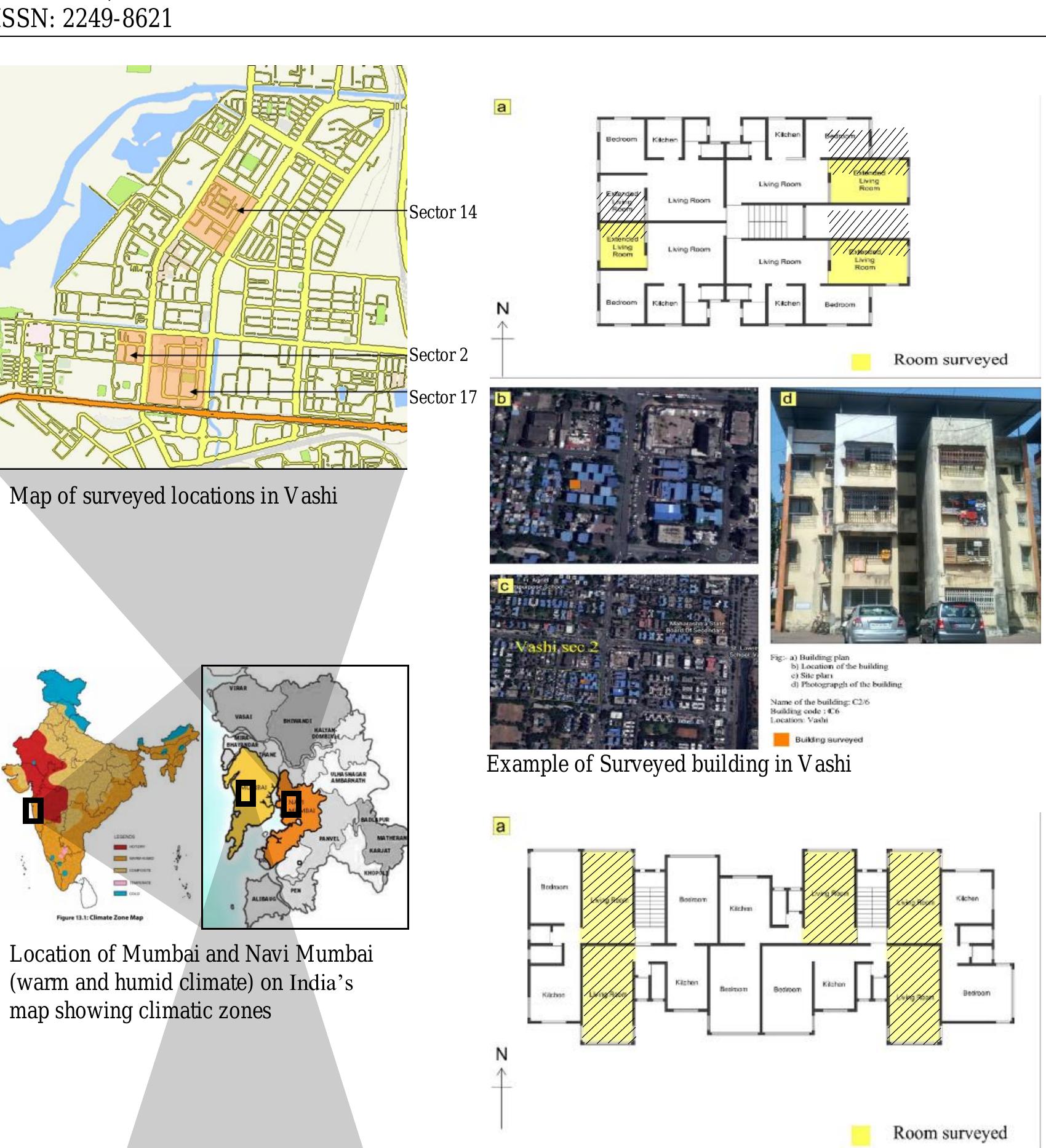 Map of surveyed buildings in vile-parle