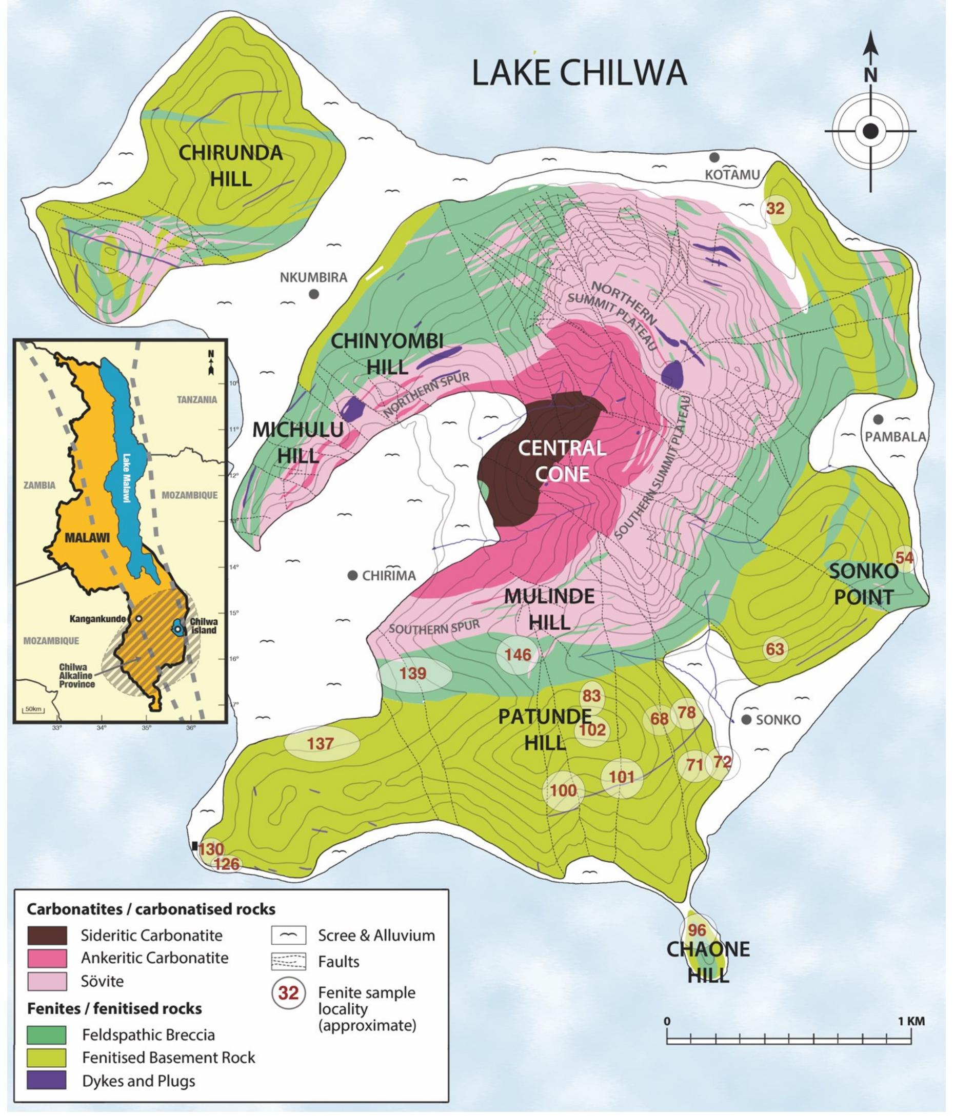 Figure 2 - from A comparison of the fenites at the Chilwa
