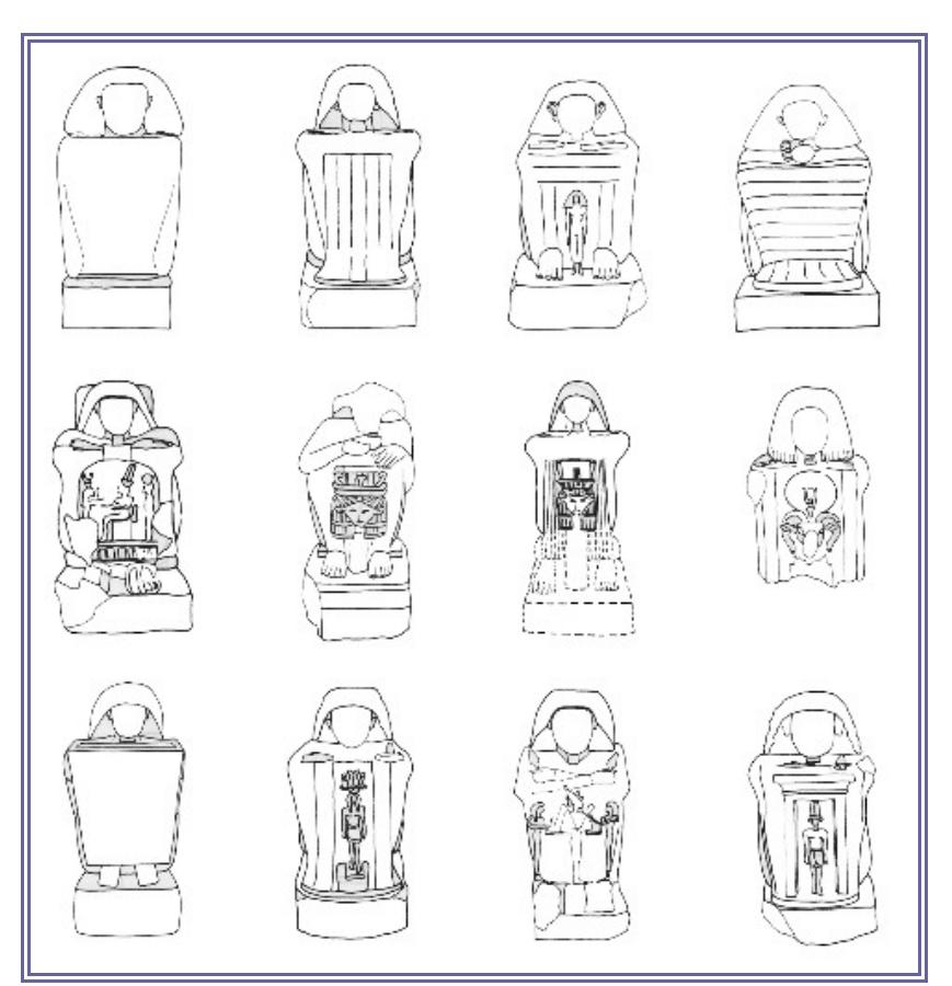 Varieties of block statue types. figure 2. basic shapes of
