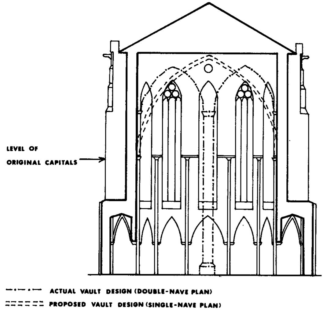 23 jacobin church (toulouse iiia), cross-section (drawing: