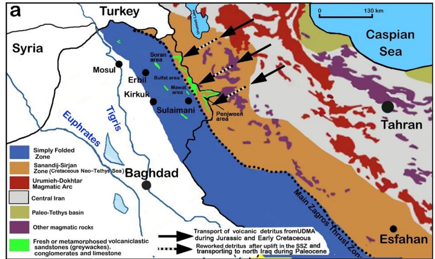 Zonal tectonic map of the zagros belt shows the