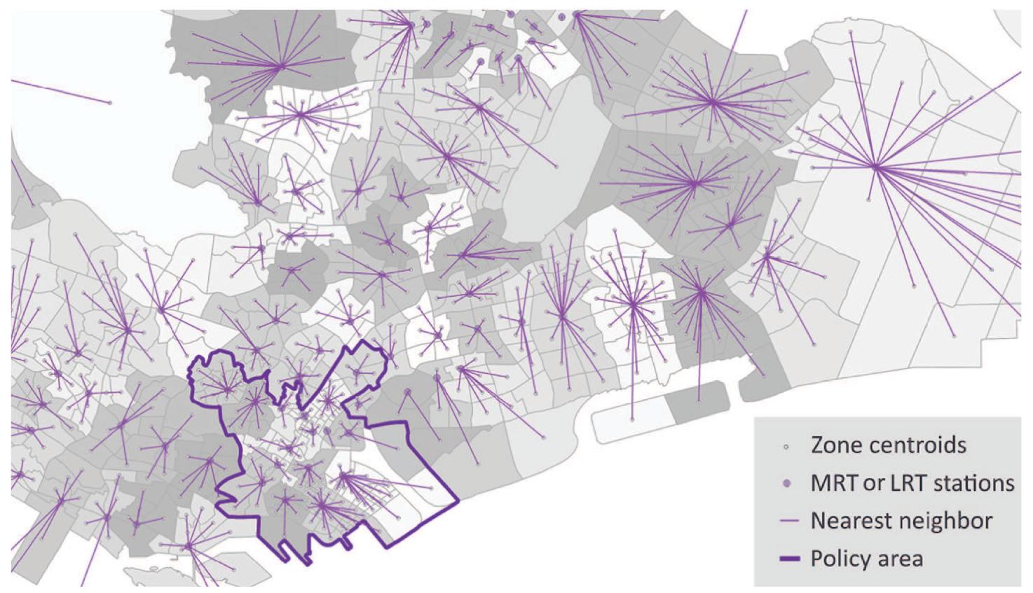 Mapping zones to mrt and light rail transit (lrt) stations