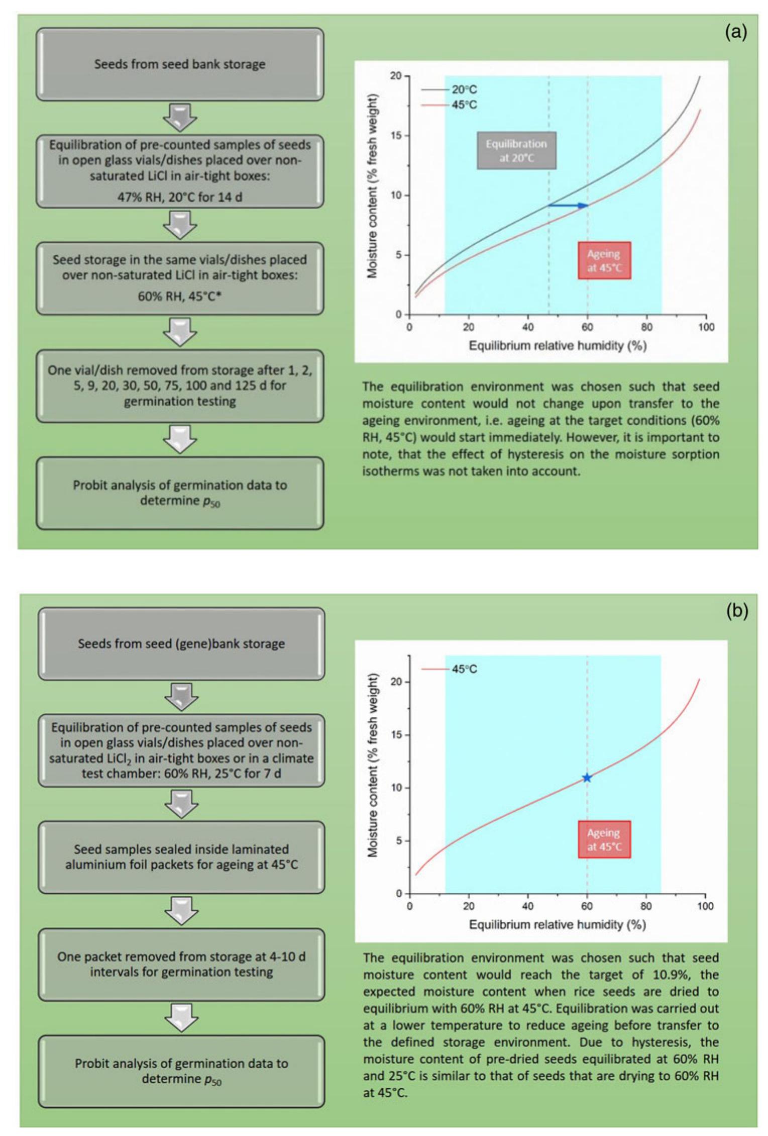 Outline of the standard seed storage experiment protocols