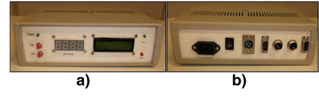 Front (a) and back (b) views of ecu case. assembly details