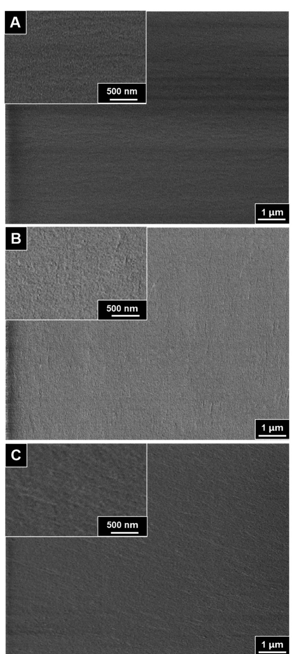 Sem images of pi origin films cross-section (a) pi-1, (b)