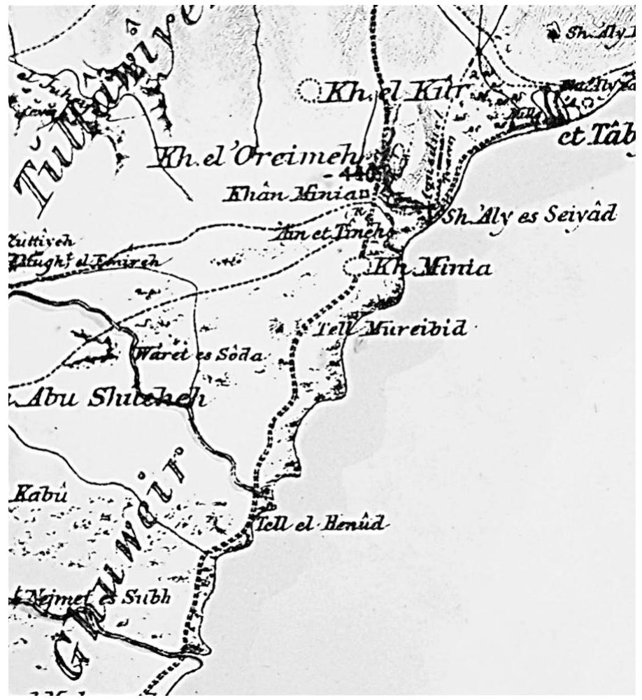 Ig. 2.21.1. tell huniid and tell murébid on the map of the