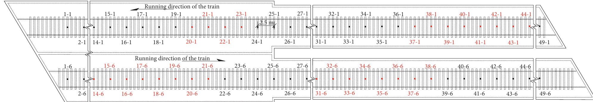 Observation points on the track beds of metro line 3 tunnel.