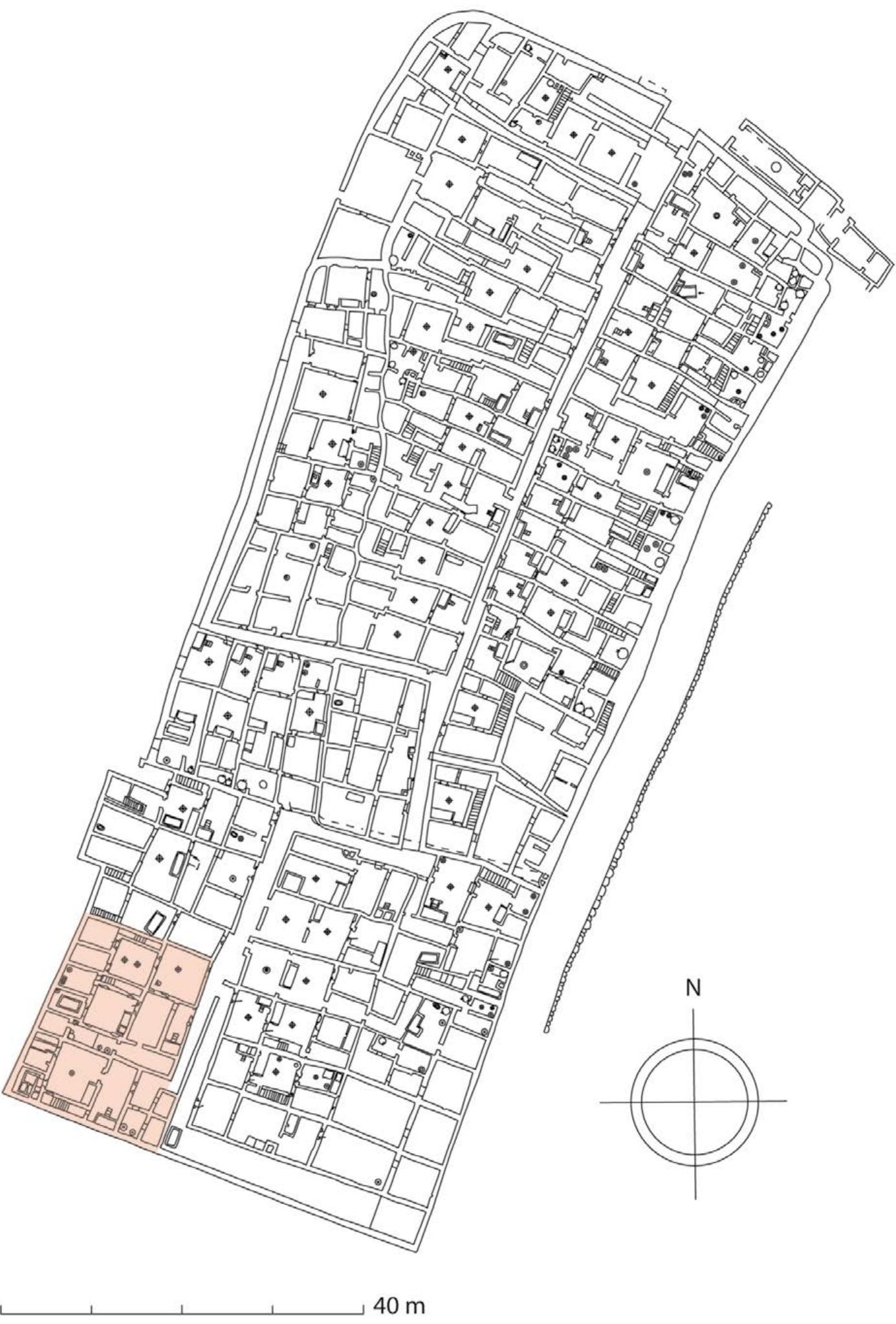 Plan of the workmen's village at deir el-medina, with s.o.