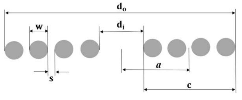 Cross-sectional view of the circular flat spiral coil
