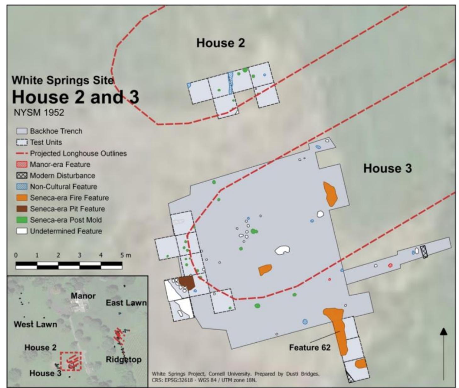 Map of house 2 and house 3 at white springs. figure 2: map