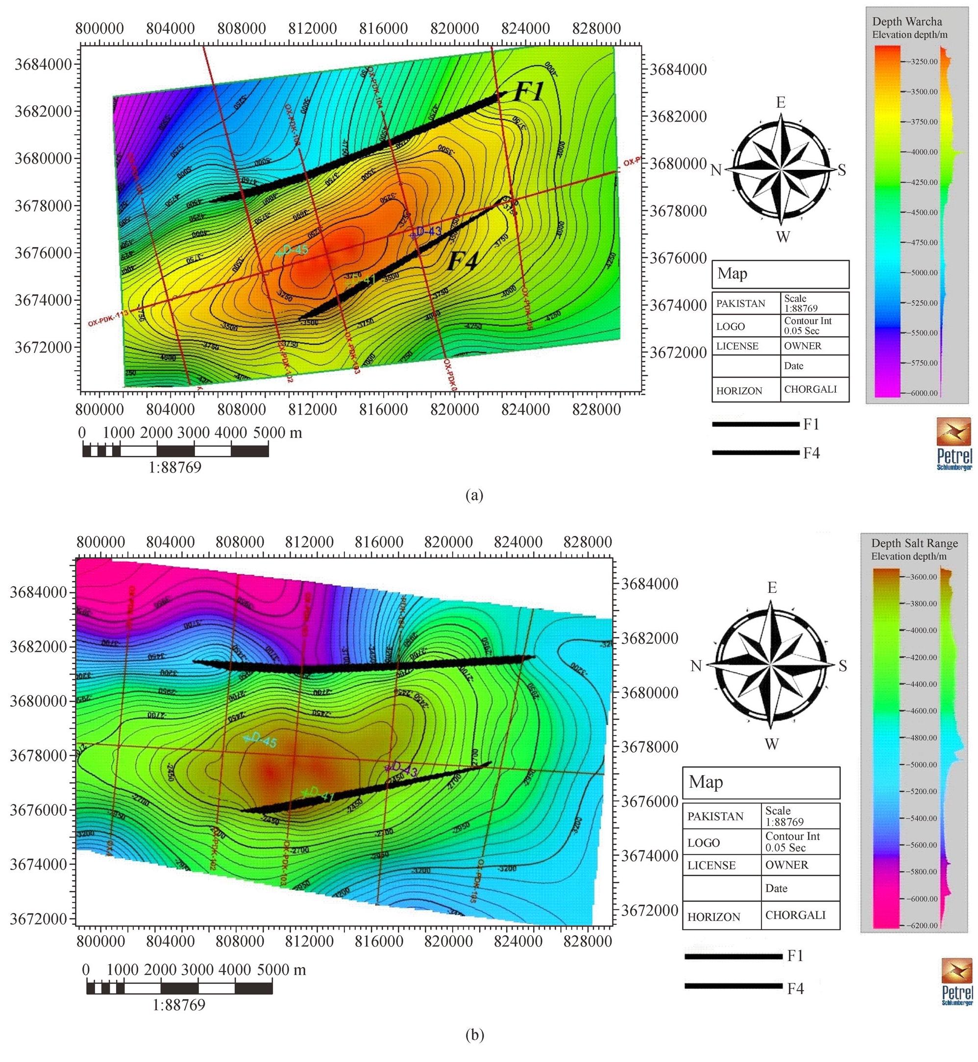 2d depth contour models of the (a) early permian arkosic