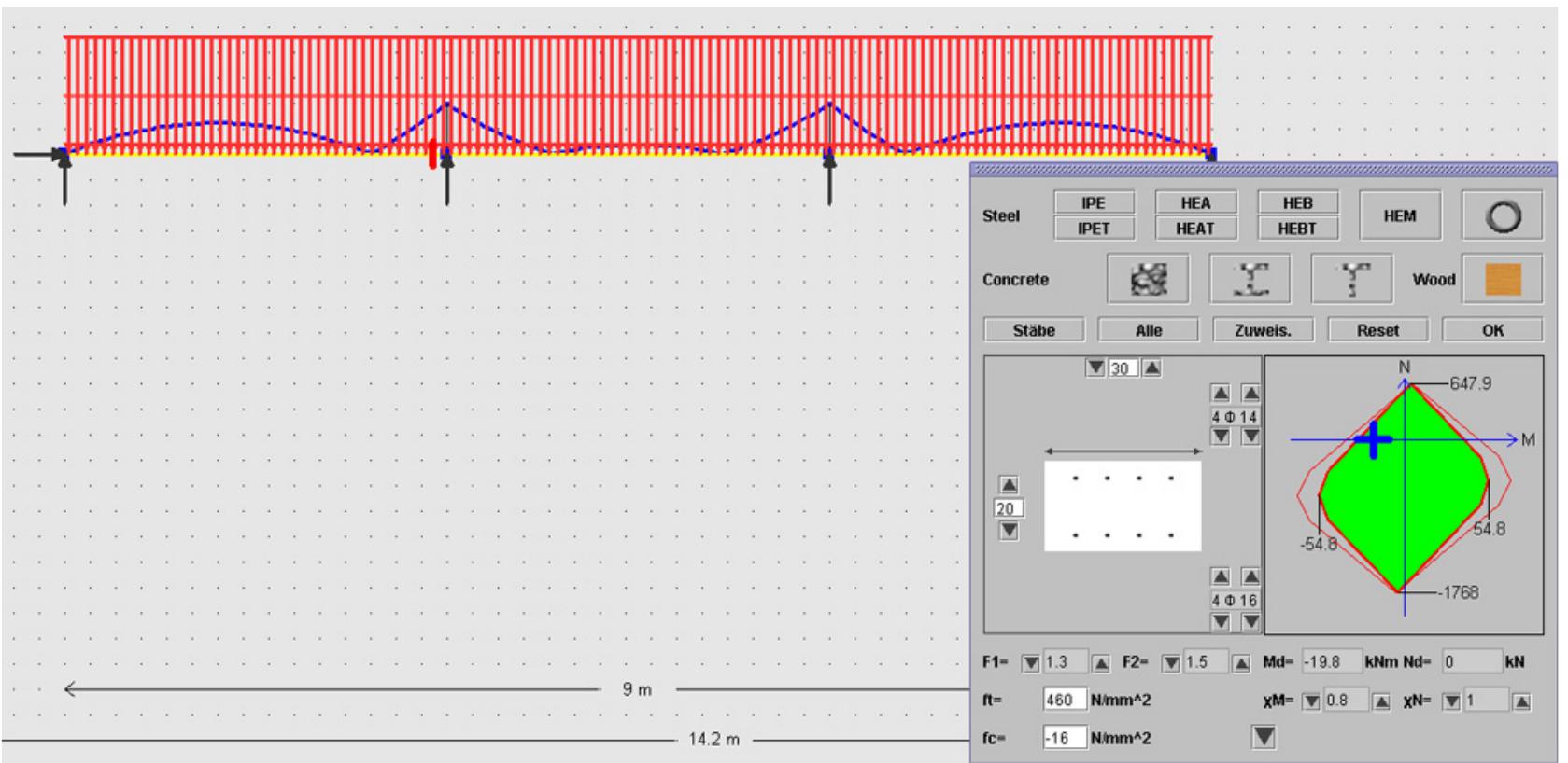 44: m-n interaction diagram for the rectangular concrete