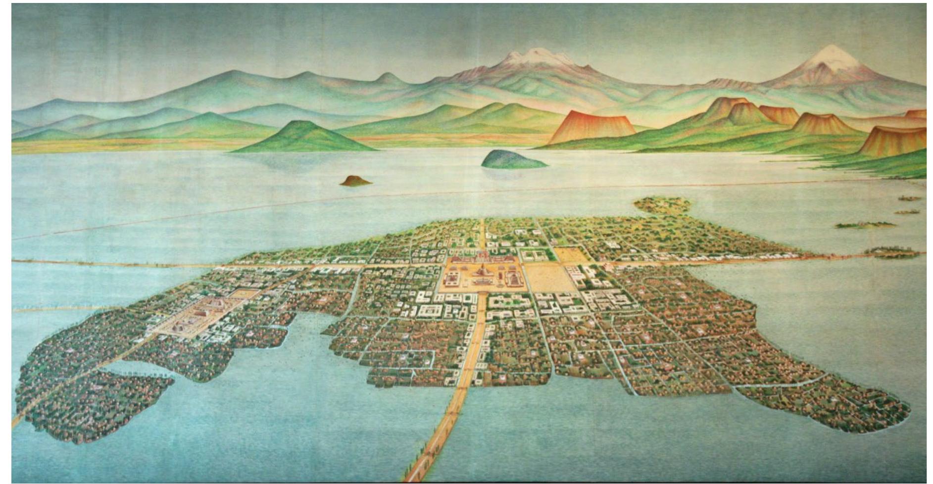 Aztec capital of tenochtitlan, second orthogonal city of