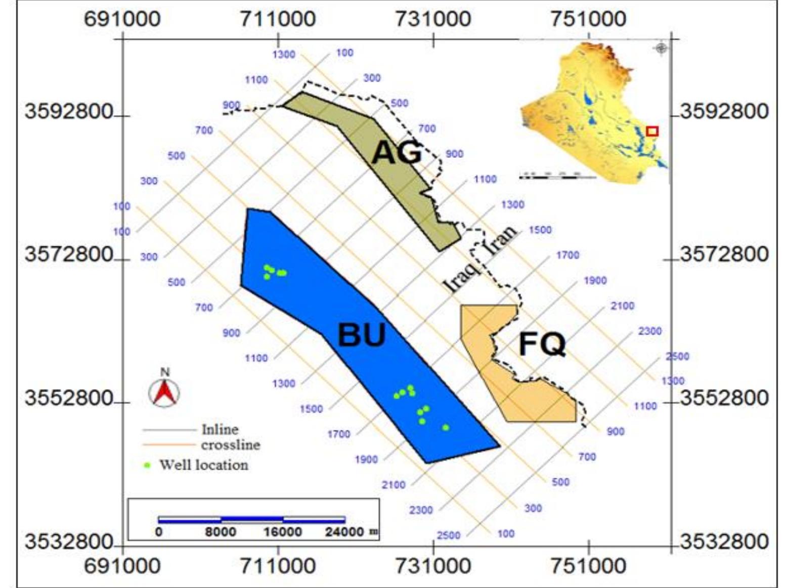 -base map of 3d seismic survey of missan oilfields shown the