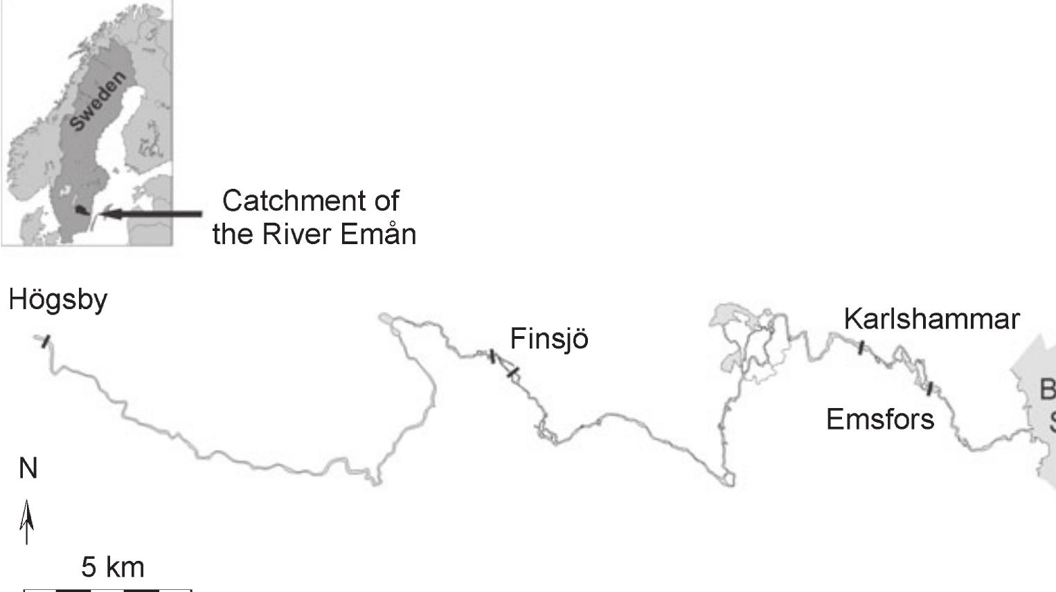 Map showing the lower parts of the river eman and the power