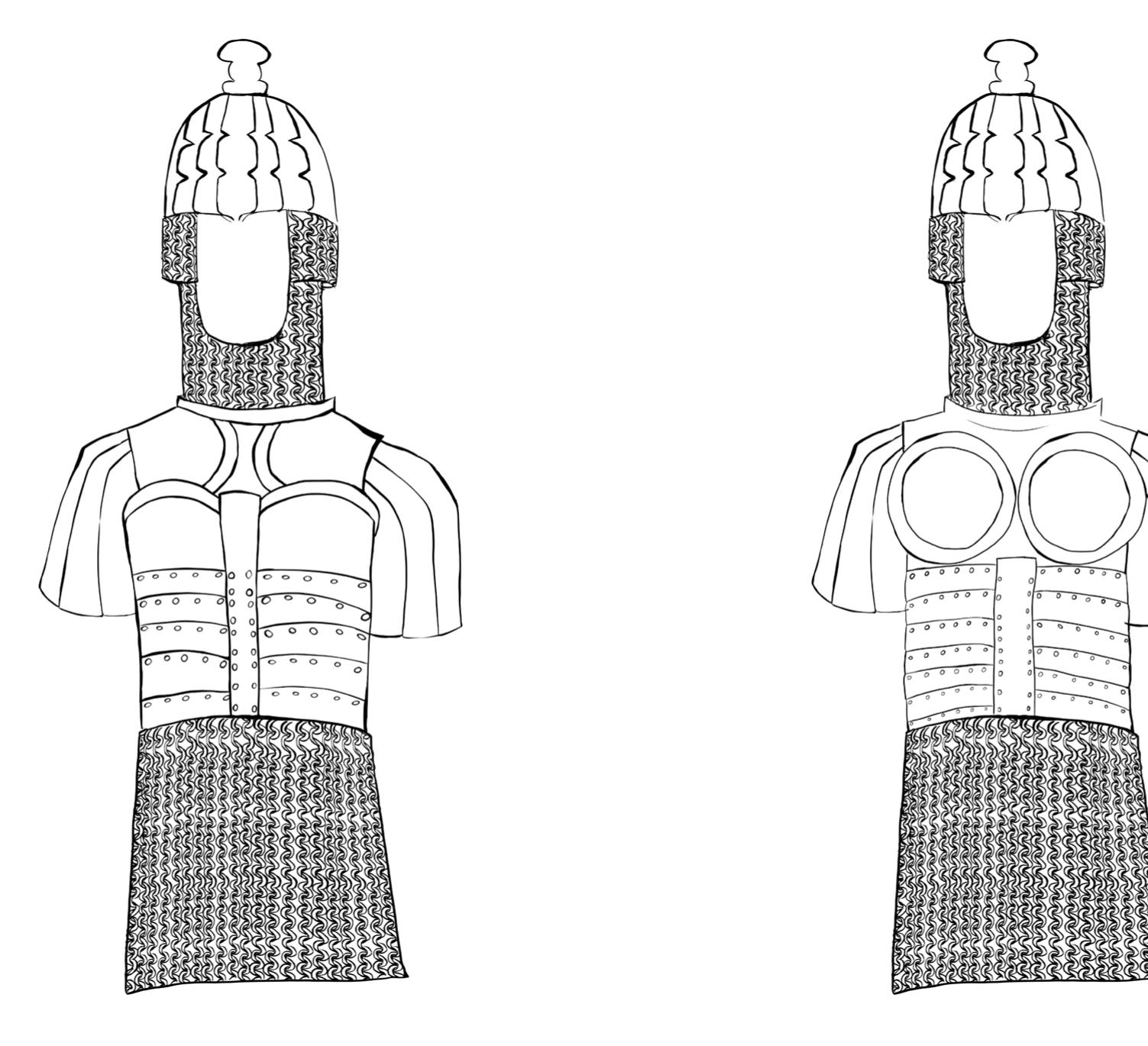 Figure 21 - The panoply of the armoured personage from the