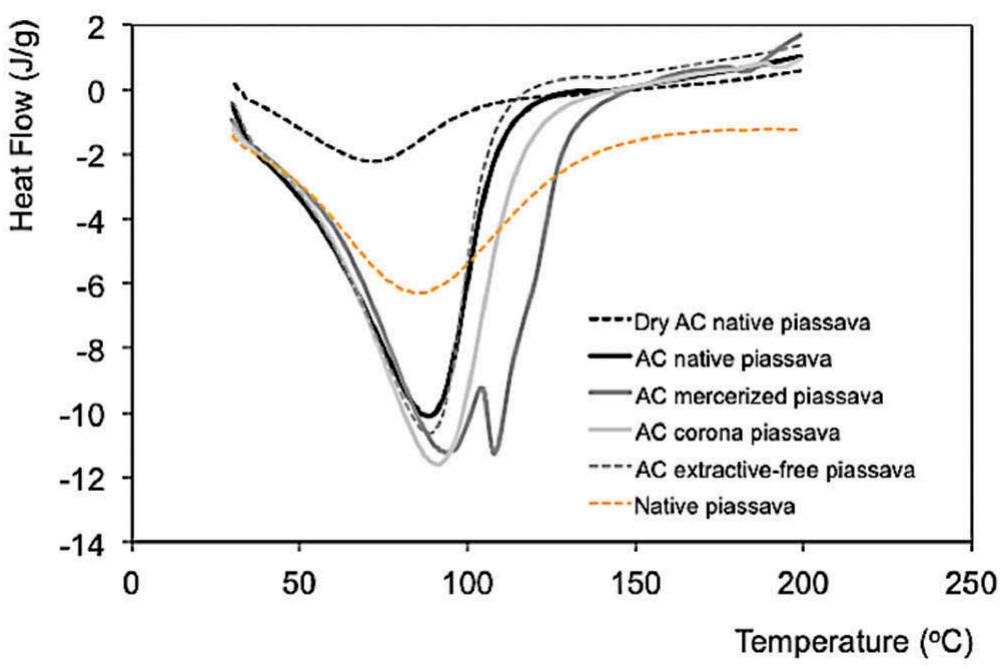 Differential scanning calorimetry (dsc) curves for the