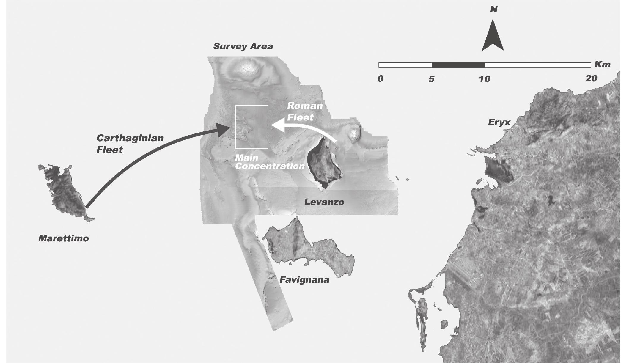 1. map of western sicily and the egadi islands with the